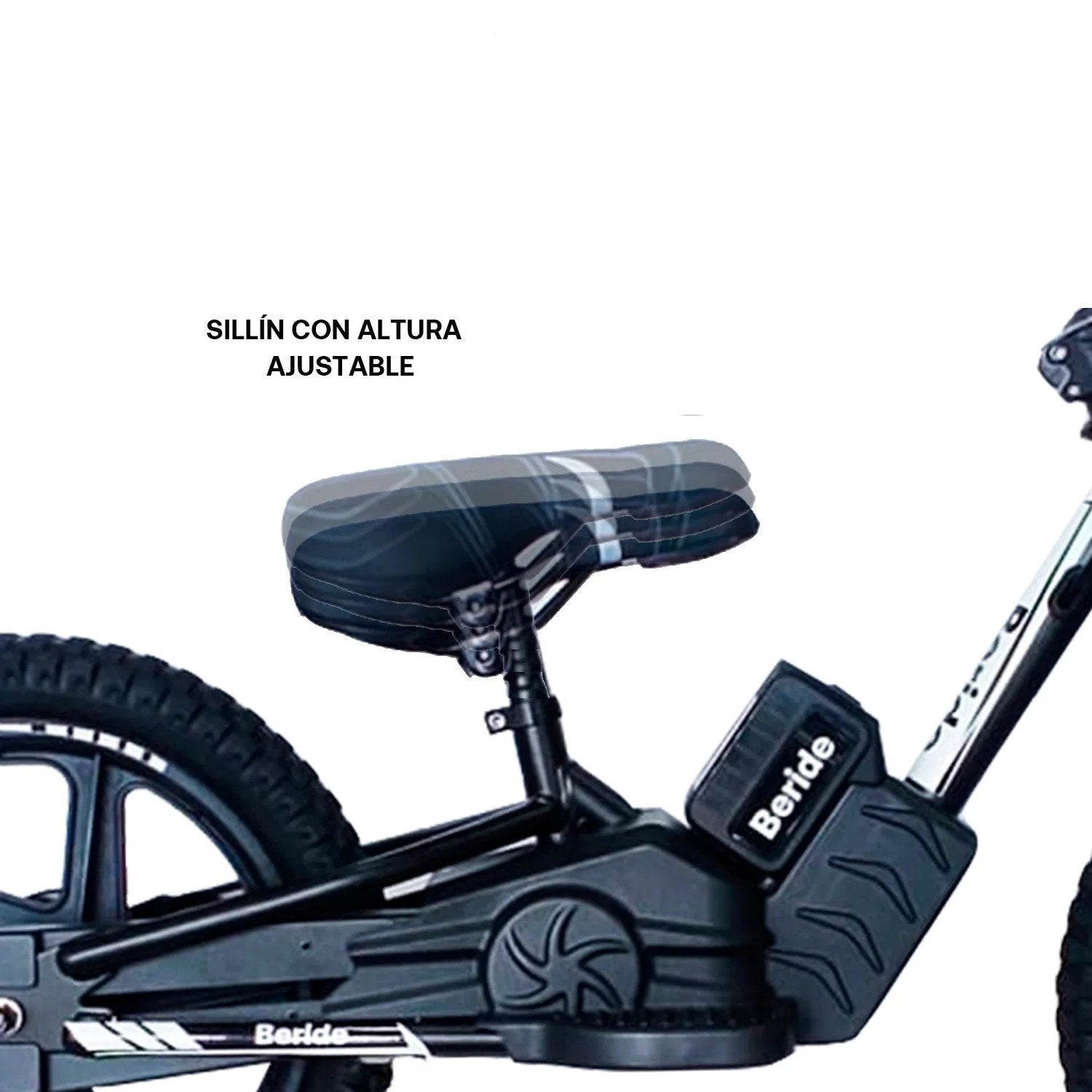 Bicicleta Eléctrica BeRide Aro 16 Negra - Baby Steps